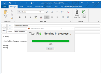 Secure Send - Send Emails of Any Size Securely From Outlook™