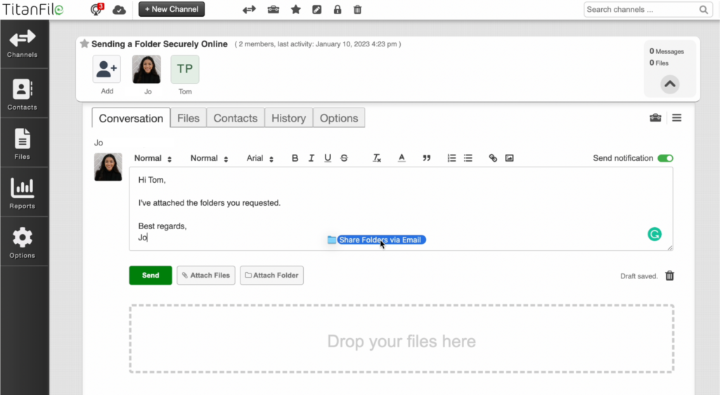 How to Share Folders via Email - TitanFile